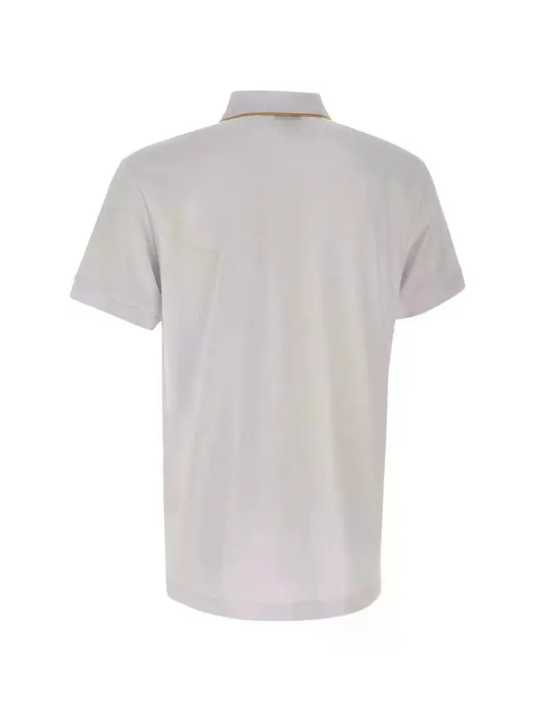 EA7 Zip-up Logo-detail Polo Shirt - White
