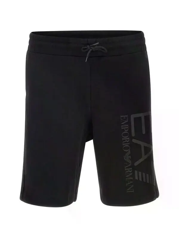 EA7 Core Identity Logo Elasticated Shorts - Black