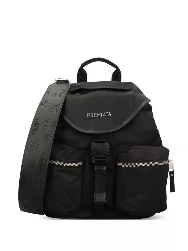 Premiata Buckled Backpack - Black