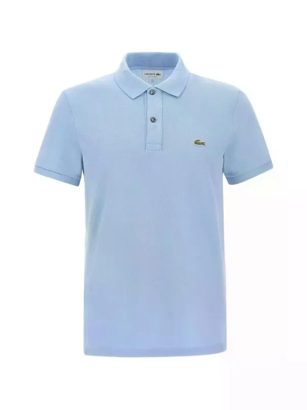 Lacoste Ribbed Collar Logo Polo Shirt - Blue