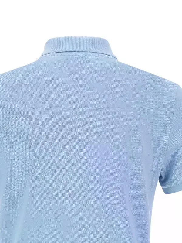 Lacoste Ribbed Collar Logo Polo Shirt - Blue