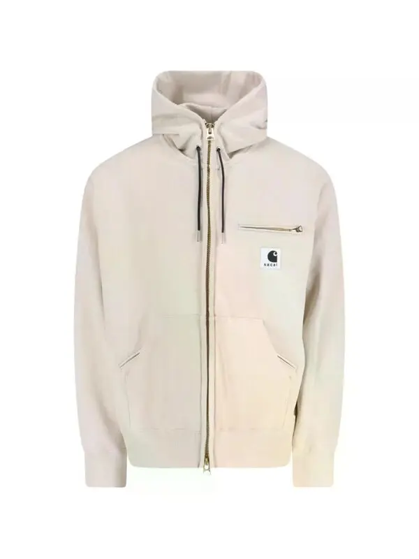 Sacai X Carhartt Wip Zip Cotton Jacket - Neutrals