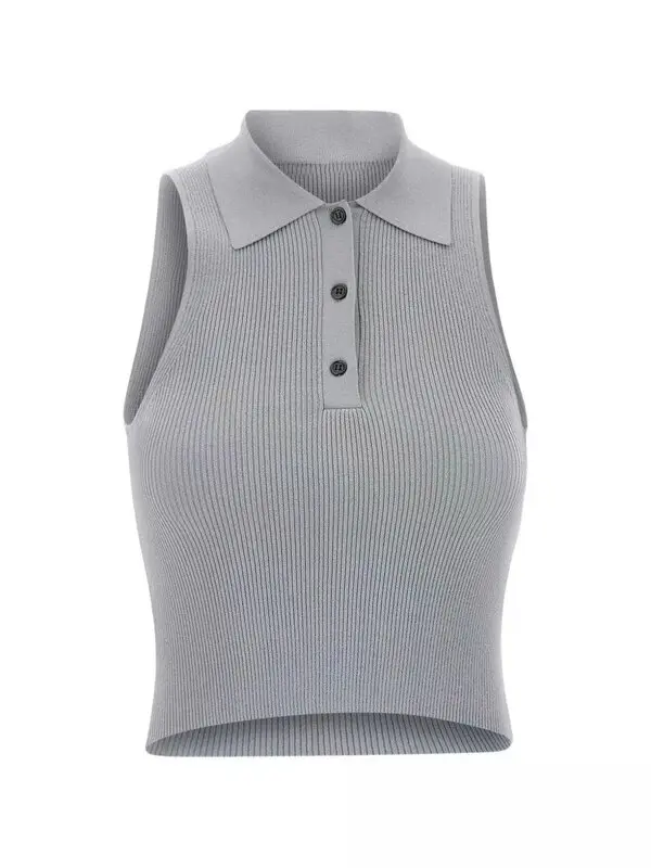 A. ROEGE HOVE Trine Ribbed Polo Top