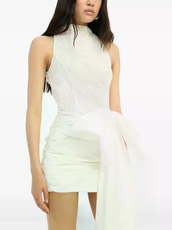ROTATE BY BIRGER CHRISTENSEN Lace Bow Mini Dress