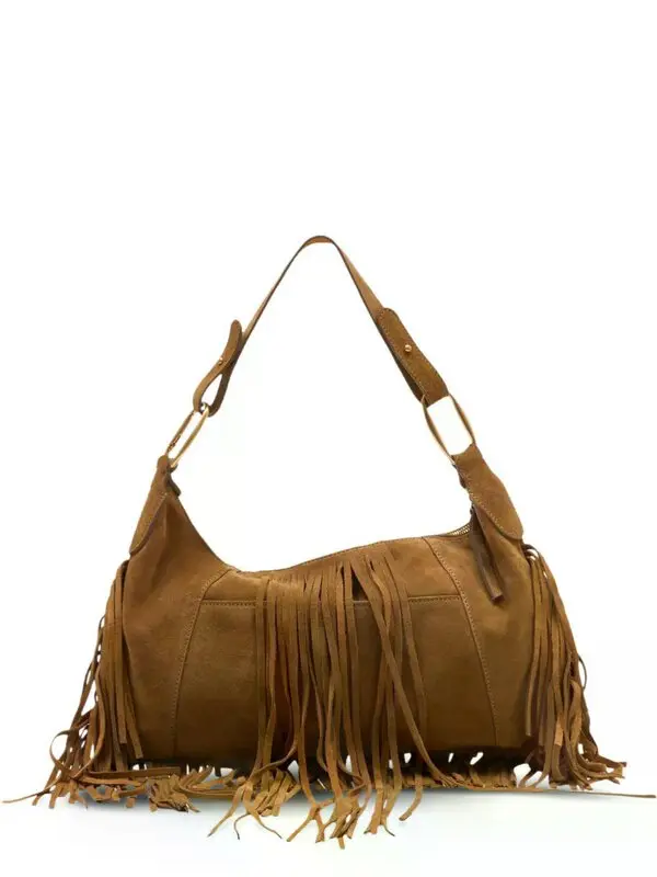 Vanessa Bruno Epaule Fringed Shoulder Bag - Brown
