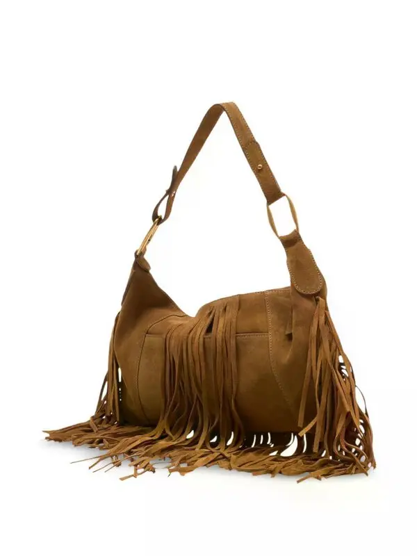 Vanessa Bruno Epaule Fringed Shoulder Bag - Brown