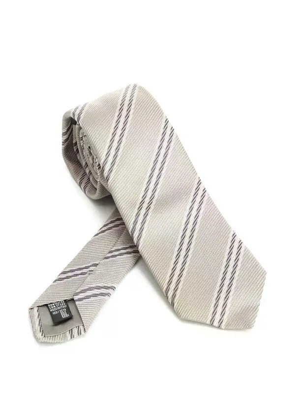 Giorgio Armani Striped Neck Tie - Neutrals