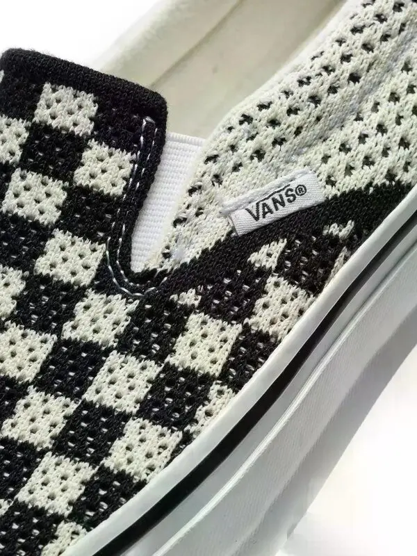 VANS Checkerboard Slip-on Sneakers - Black