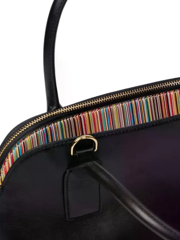 Paul Smith Signature Stripe Leather Tote