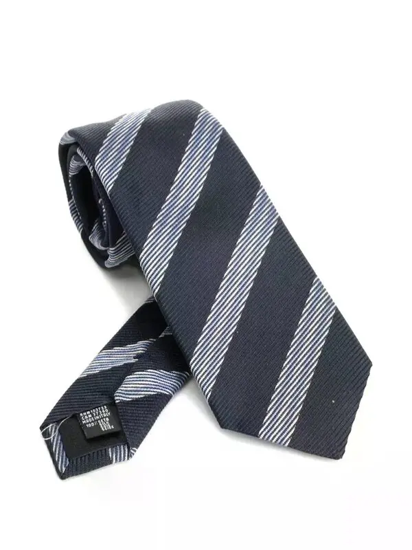 Giorgio Armani Striped Tie - Blue