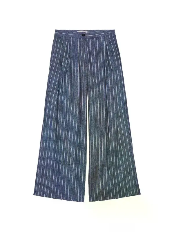 ERMANNO FIRENZE Pinstripe Pleated Trousers