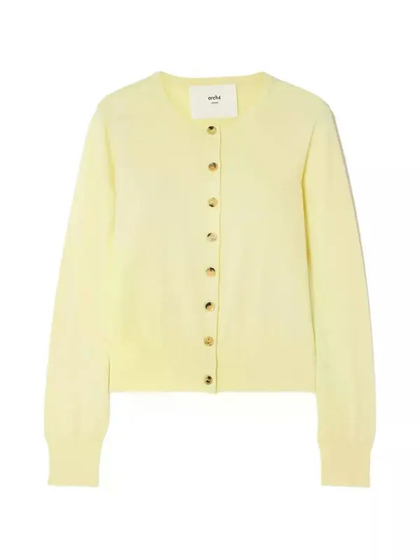 Arch4 Buttoned Cardigan - Yellow