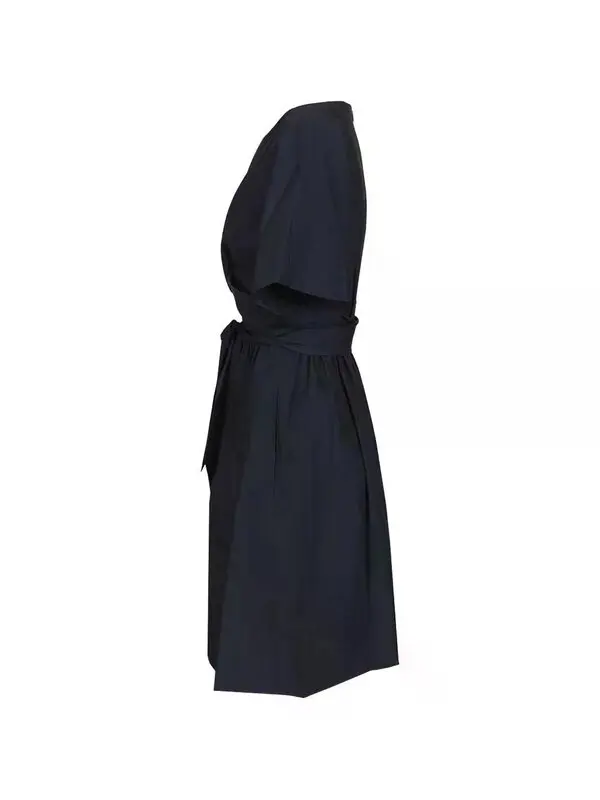 Emporio Armani V-neck Belted Midi Dress - Blue