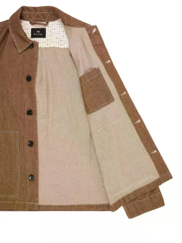 Paul Smith Buttoned Denim Jacket - Brown
