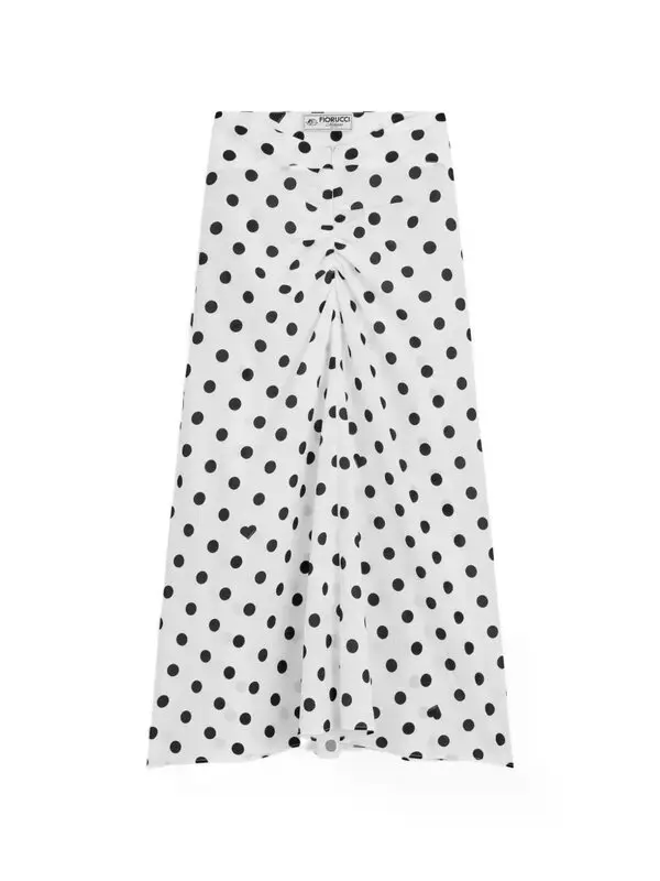 Fiorucci Polka-dot Midi Skirt - White