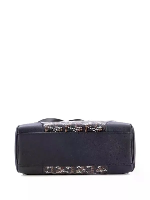 Goyard Saigon Top Handle Mini Shoulder Bag Coated Canvas With Leather - Black