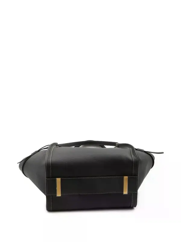 TOD'S Hammered Leather Tote Bag - Black