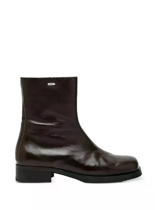 Our Legacy Square Toe Plate Boots - Brown