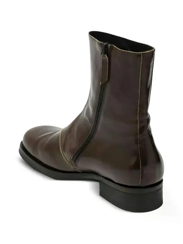 Our Legacy Square Toe Plate Boots - Brown