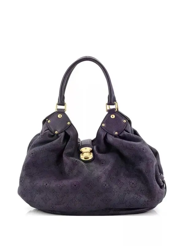 LOUIS VUITTON L Mahina Leather Hobo Bag - Purple