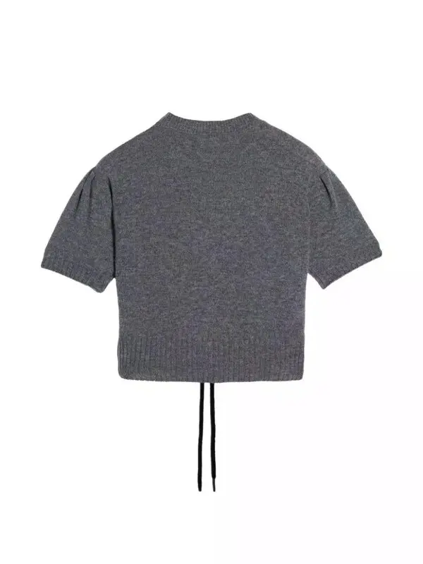 Simone Rocha Bow-embellished Cashmere Cardigan - Grey