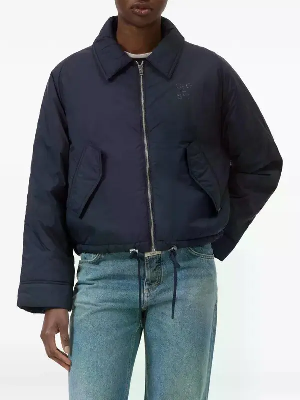 Closed Jacket With Logo Detail