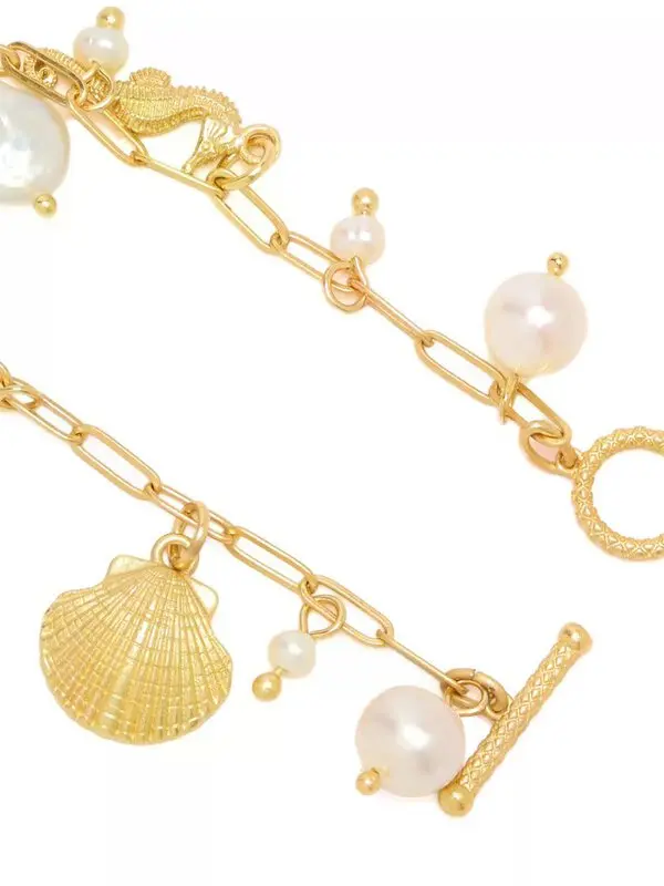 OCEANUS Pearl Charm Bracelet