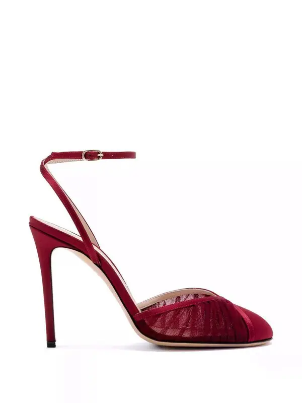ANDREA WAZEN Emma Gathered Mesh Pumps
