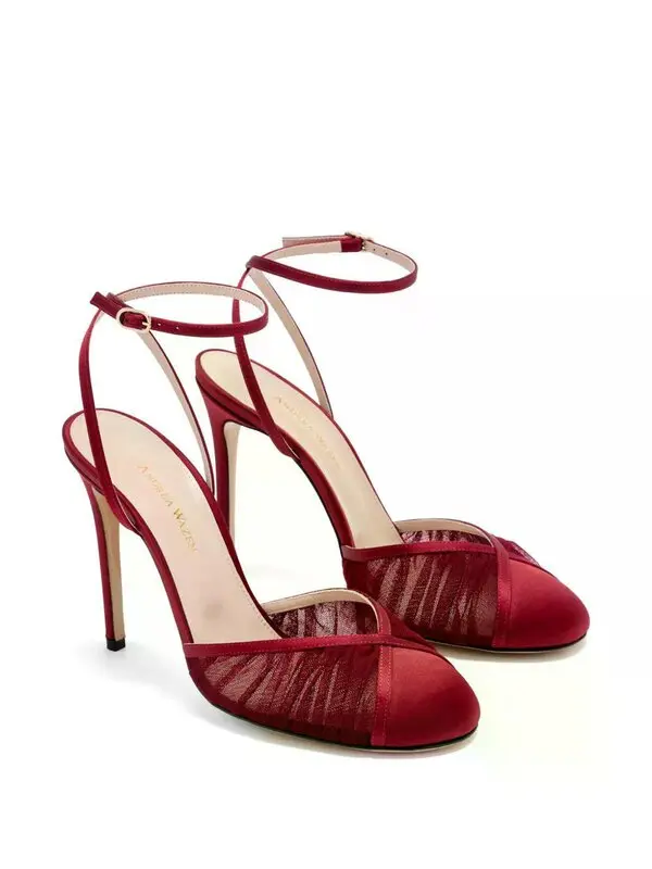ANDREA WAZEN Emma Gathered Mesh Pumps