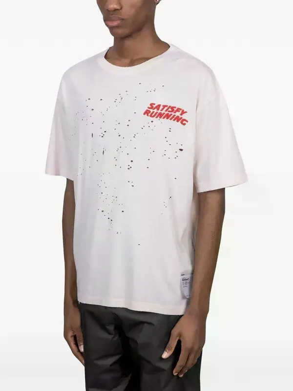 Satisfy Distressed Logo-print T-shirt