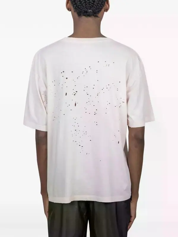 Satisfy Distressed Logo-print T-shirt