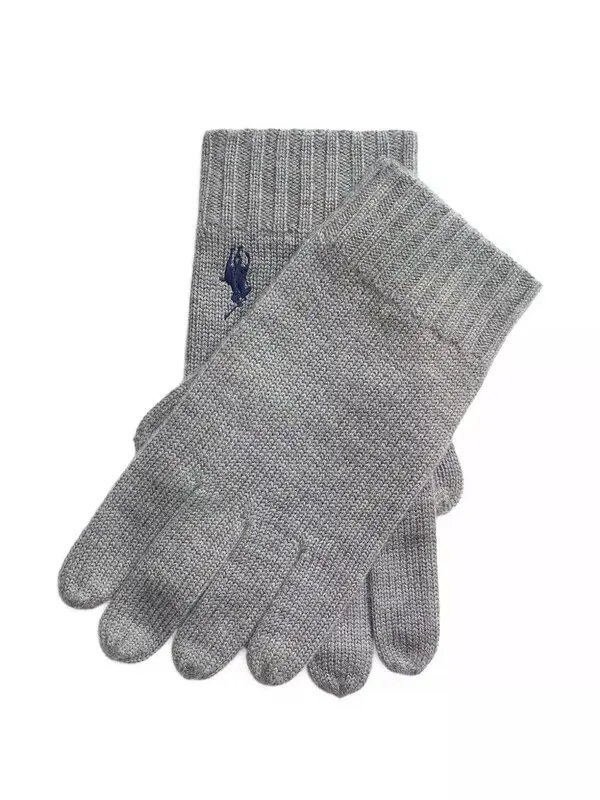 Polo Ralph Lauren Ribbed Gloves With Embroidered Logo