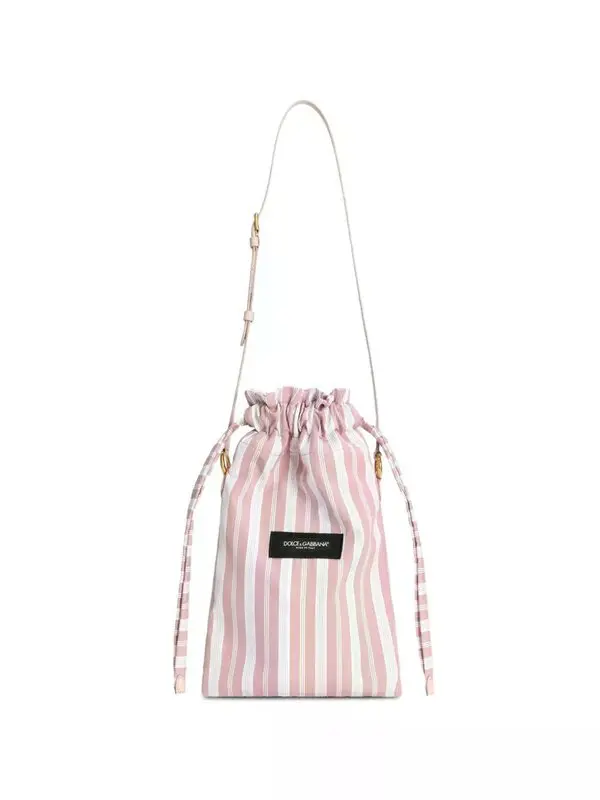 Dolce & Gabbana Essenza Striped Poplin Bag - Pink