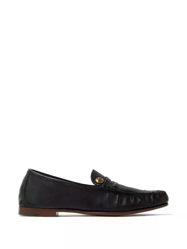 Versace Guanto Leather Loafers With Medusa Hardware
