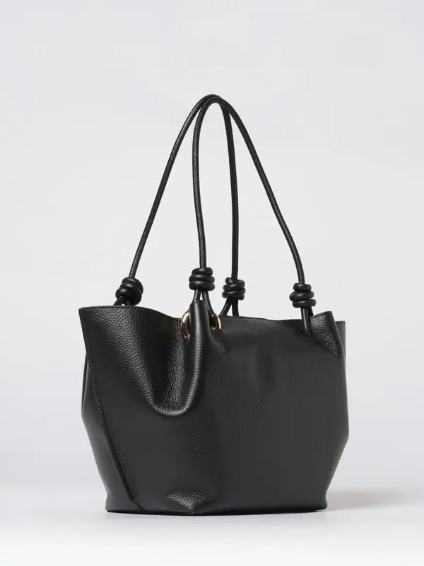 COCCINELLE Finn Grained Leather Shoulder Bag - Black