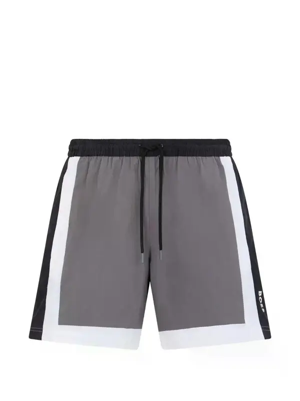 BOSS Colourblock-design Swimming Shorts - Grey