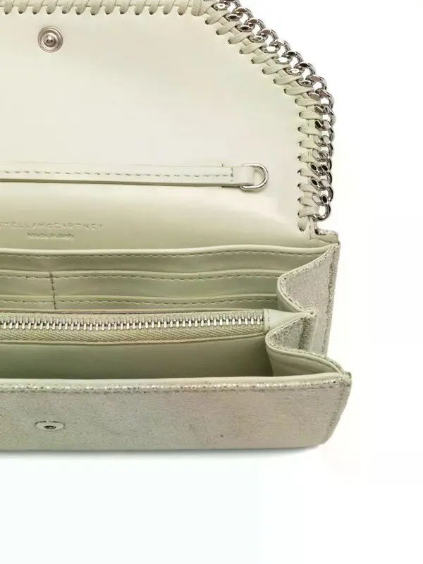 Stella McCartney Falabella Logo-charm Clutch - Grey