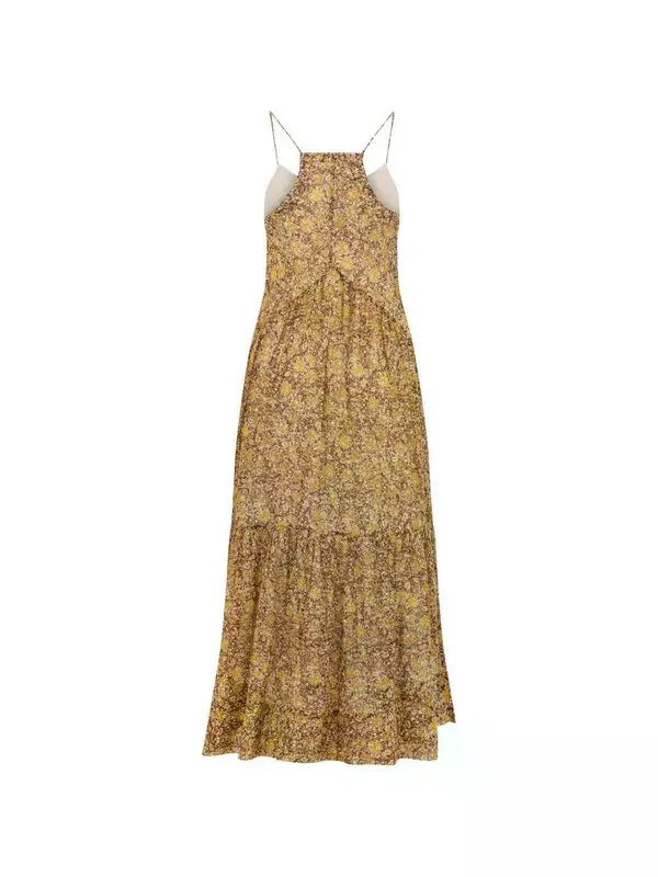 MARANT ETOILE Sabba Floral-print Tiered Dress - Brown