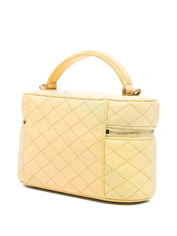 Saint Laurent Gaby Vanity Quilted Leather Shoulder Bag - Yellow