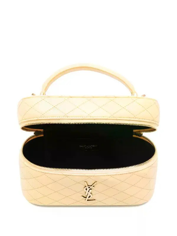 Saint Laurent Gaby Vanity Quilted Leather Shoulder Bag - Yellow