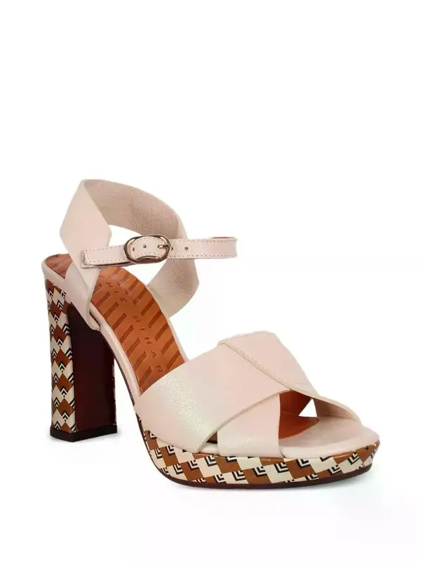 Chie Mihara Patterned-heel Crossover Sandals