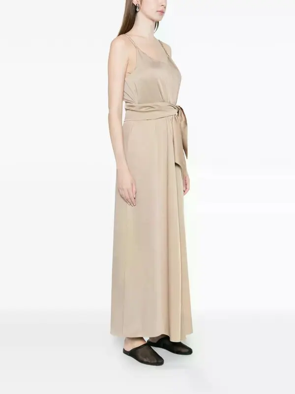 Emporio Armani Tie-waist Maxi Dress - Neutrals