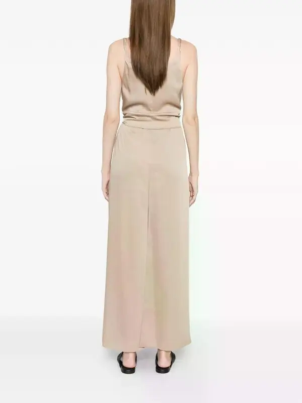 Emporio Armani Tie-waist Maxi Dress - Neutrals