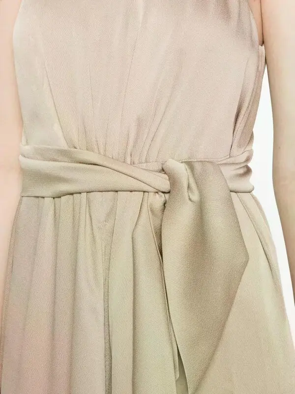 Emporio Armani Tie-waist Maxi Dress - Neutrals
