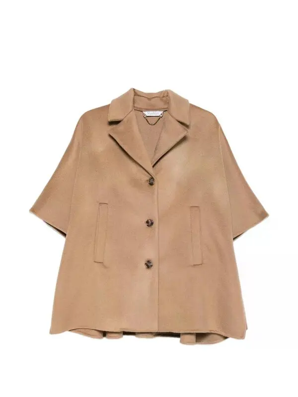 Max Mara Mxagocce Buttoned Coat - Brown