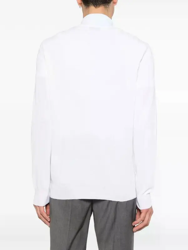 GRAN SASSO Zip-up Cotton Cardigan - White