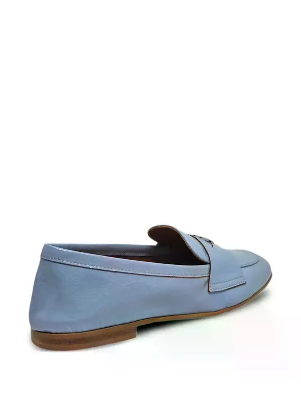 Casadei Plaque Strap Loafers - Blue