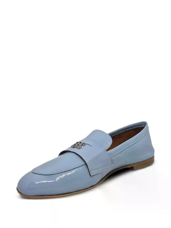 Casadei Plaque Strap Loafers - Blue