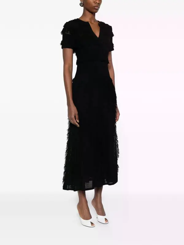 Max Mara Grazia Fringed Midi Dress