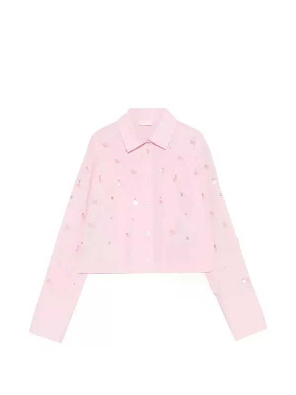 Liu Jo Embellished Boxy Shirt - Pink